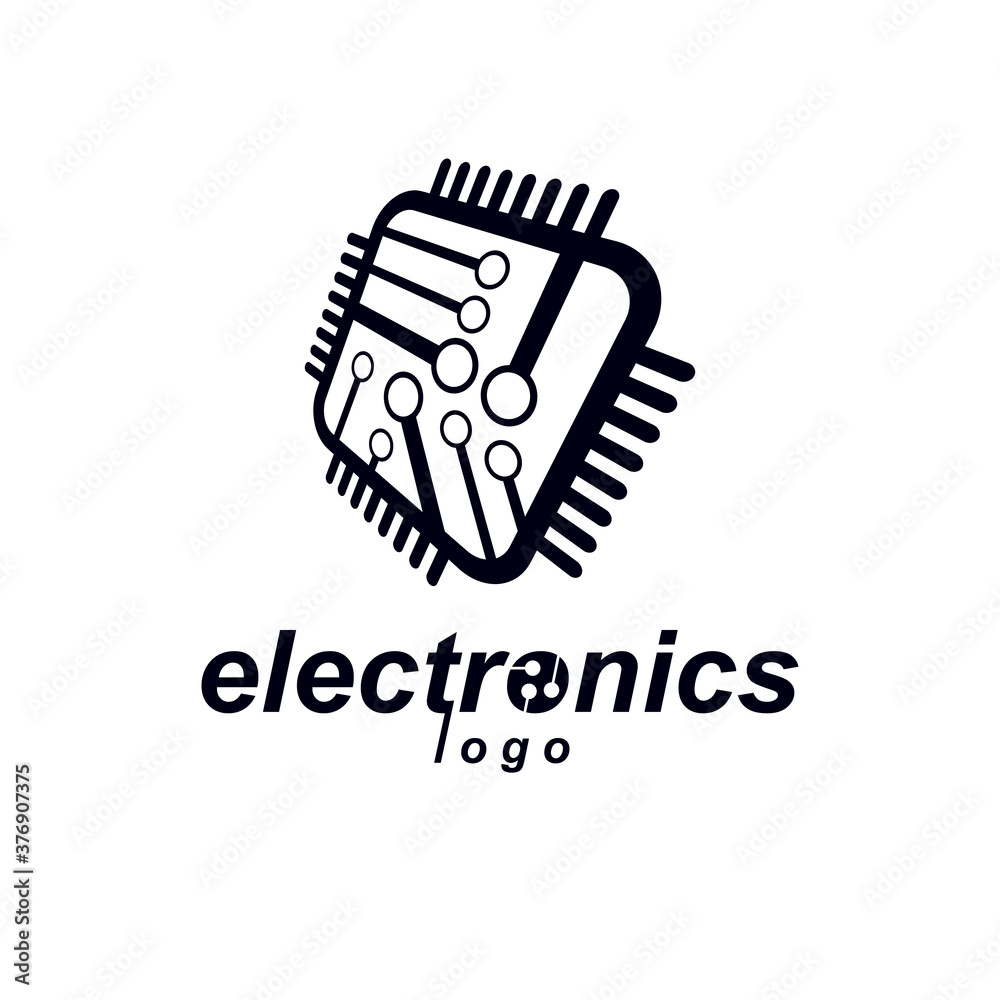 Fototapeta Futurystyczny schemat cybernetyczny, płyta główna wektor ...