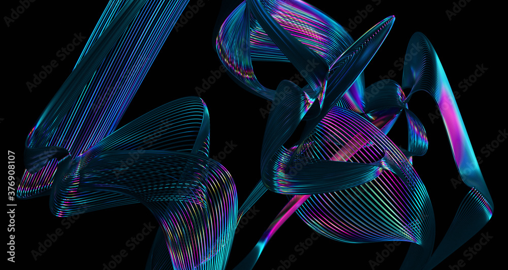 Abstract 3d render, futuristic background design, modern illustration ...