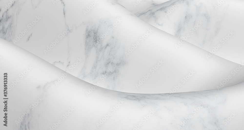 3d illustration White marble pattern On the wavy surface, the white ...