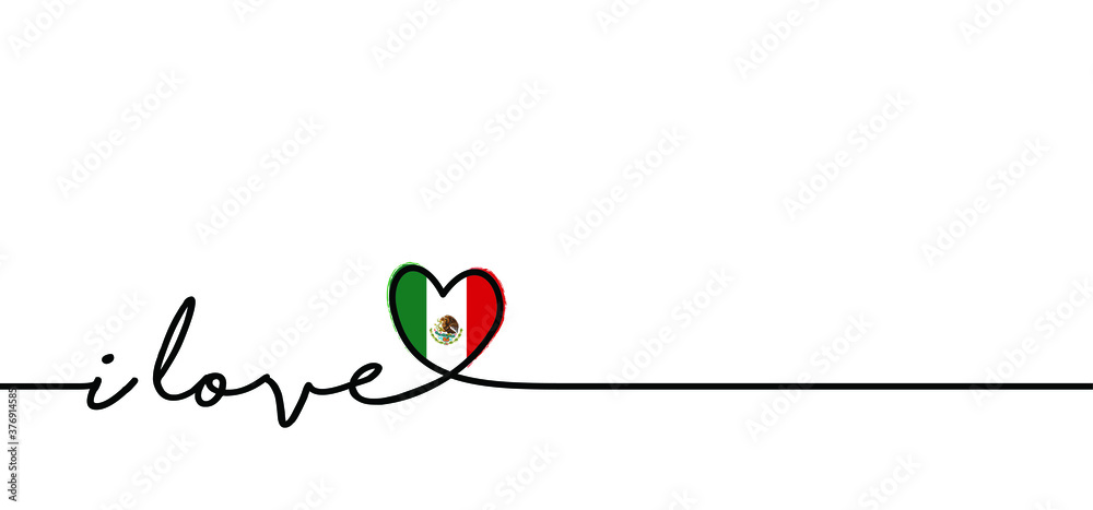 Slogan i love Mexico with the flag color. Mexico slogans. Love, heart ...