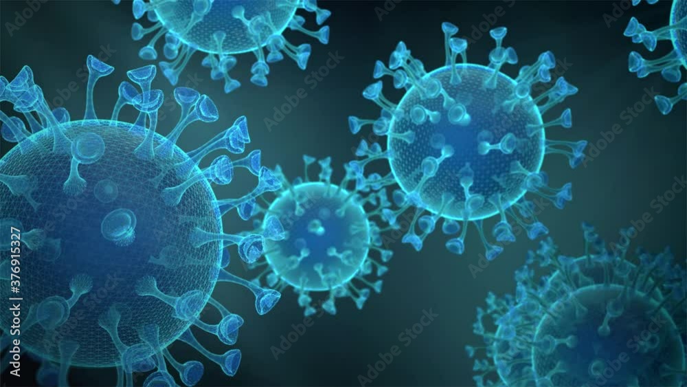 3D Animation of Virus Cells Rotating in the Human Body, Causing Disease ...