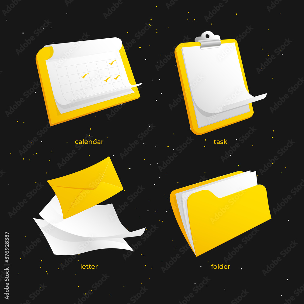 Trends web labels template for internet. Icons for computer and apps ...