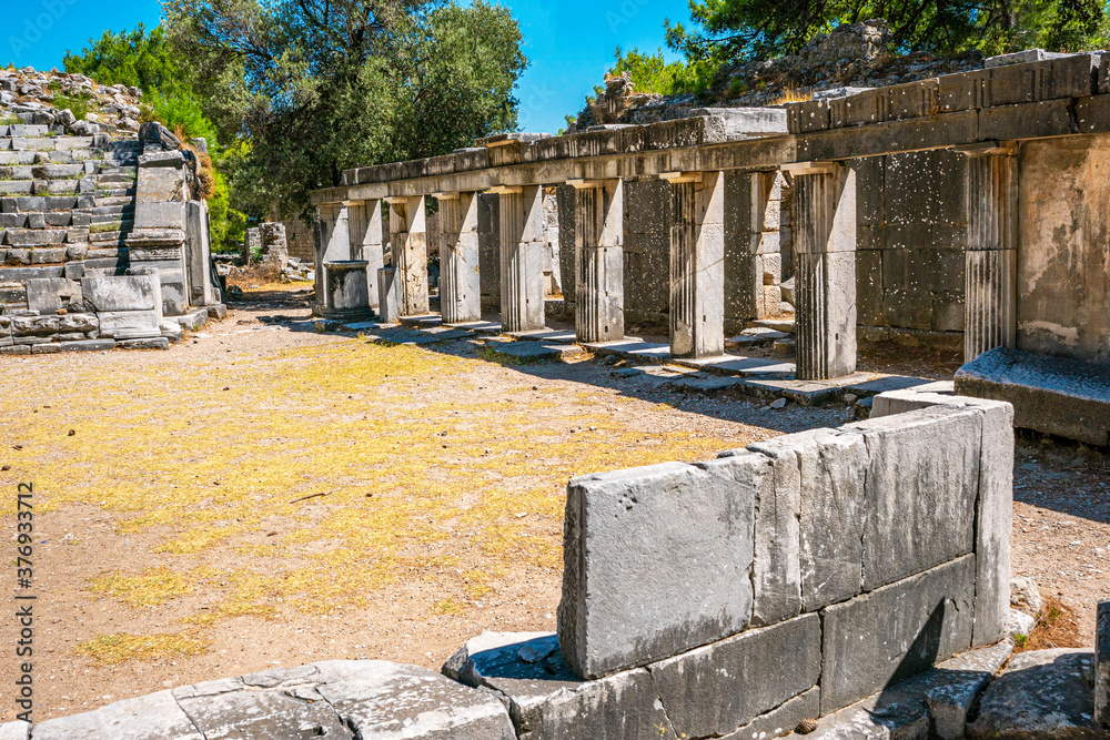 Priene was an ancient Greek city of Ionia located at the base of an ...
