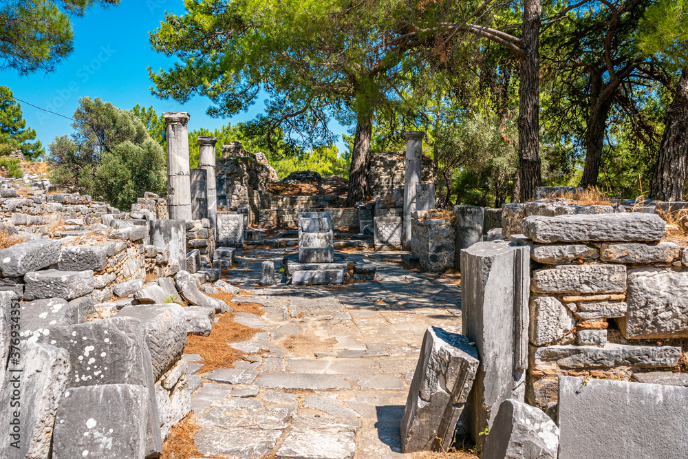 Priene was an ancient Greek city of Ionia located at the base of an ...