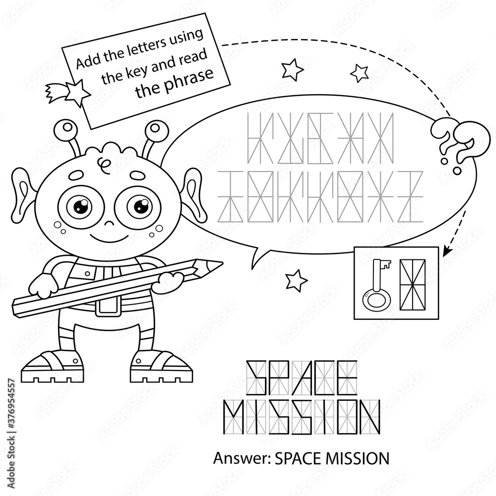 Logic puzzle game for Children. Coloring Page Outline of a cartoon ...