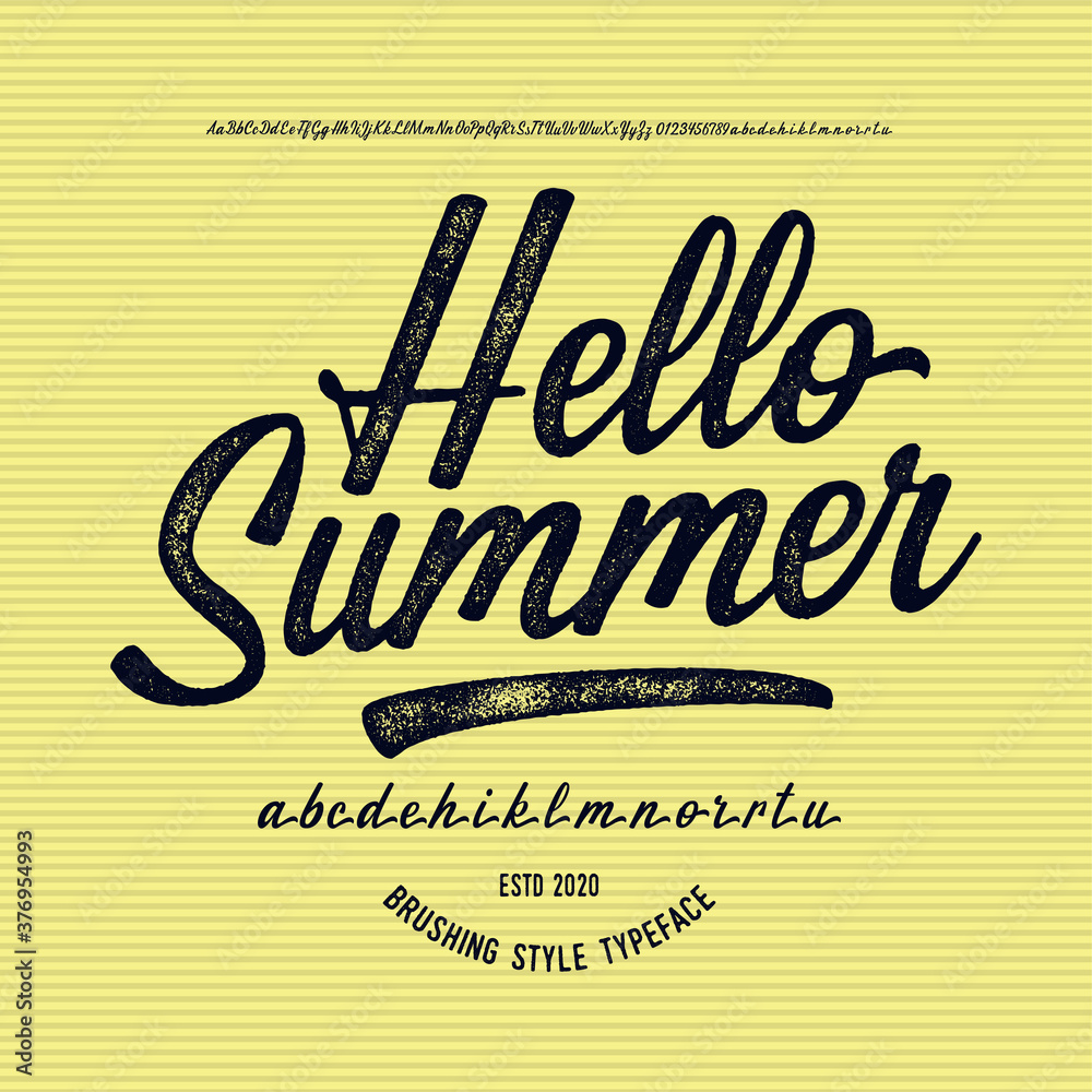 "Hello Summer". Original Brush Script Font With Alternate Updates ...