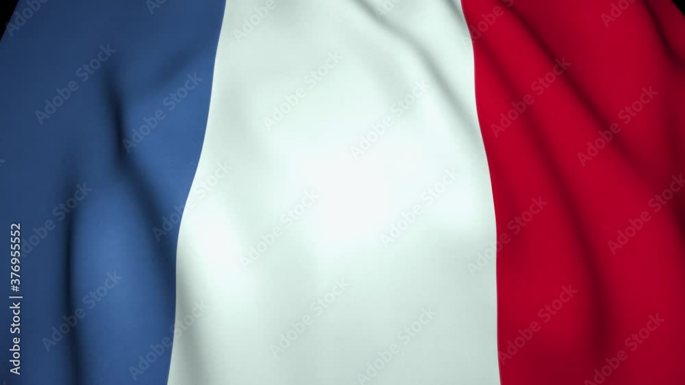 Waving realistic France flag, 4k background, loop animation Stock Video ...