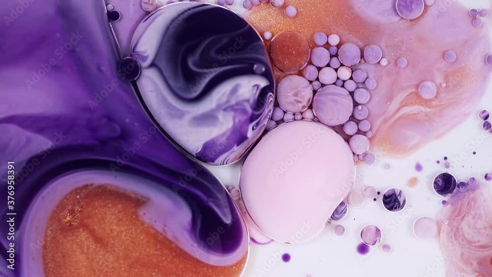 Fluid art drawing video, modern acrylic texture with flowing effect ...