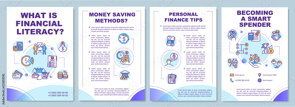 Money saving methods brochure template. Banking transaction. Flyer ...