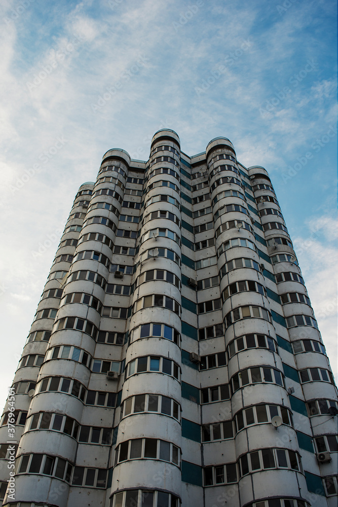 high residential building in Minsk in the style of constructivism and ...