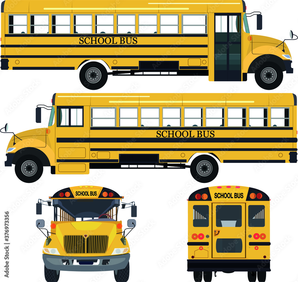school bus vector Stock Vector | Adobe Stock