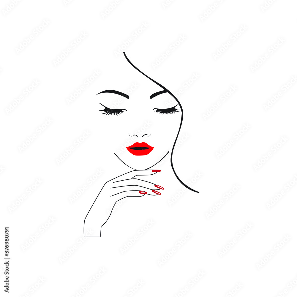 Woman Face Vector Stock Vector | Adobe Stock