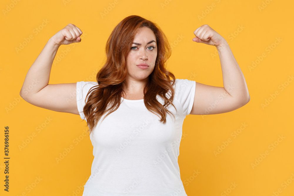 Strong young redhead plus size body positive female woman girl 20s in ...