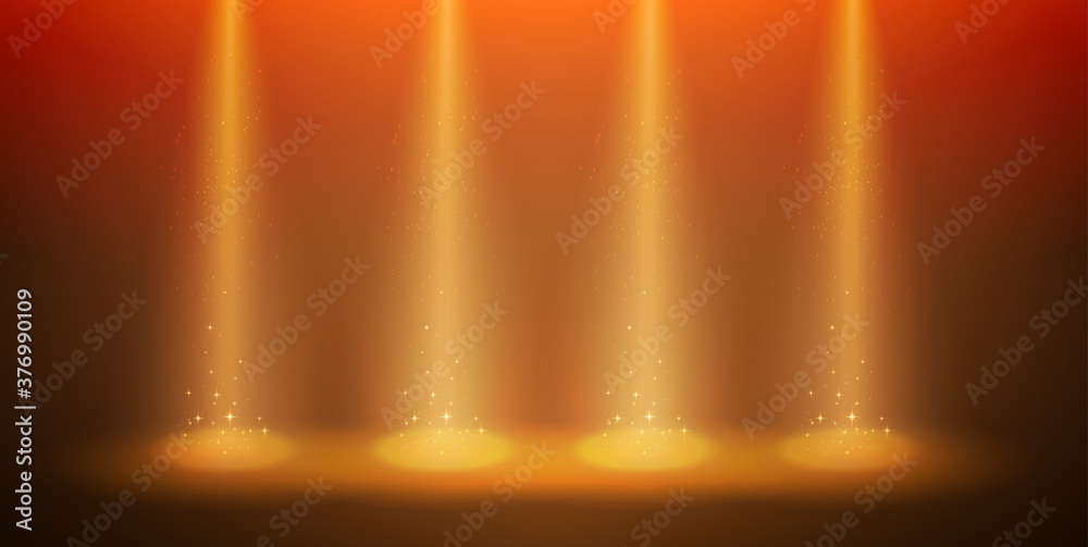 Magic shiny background with spotlight. Stars and dust like nature light ...