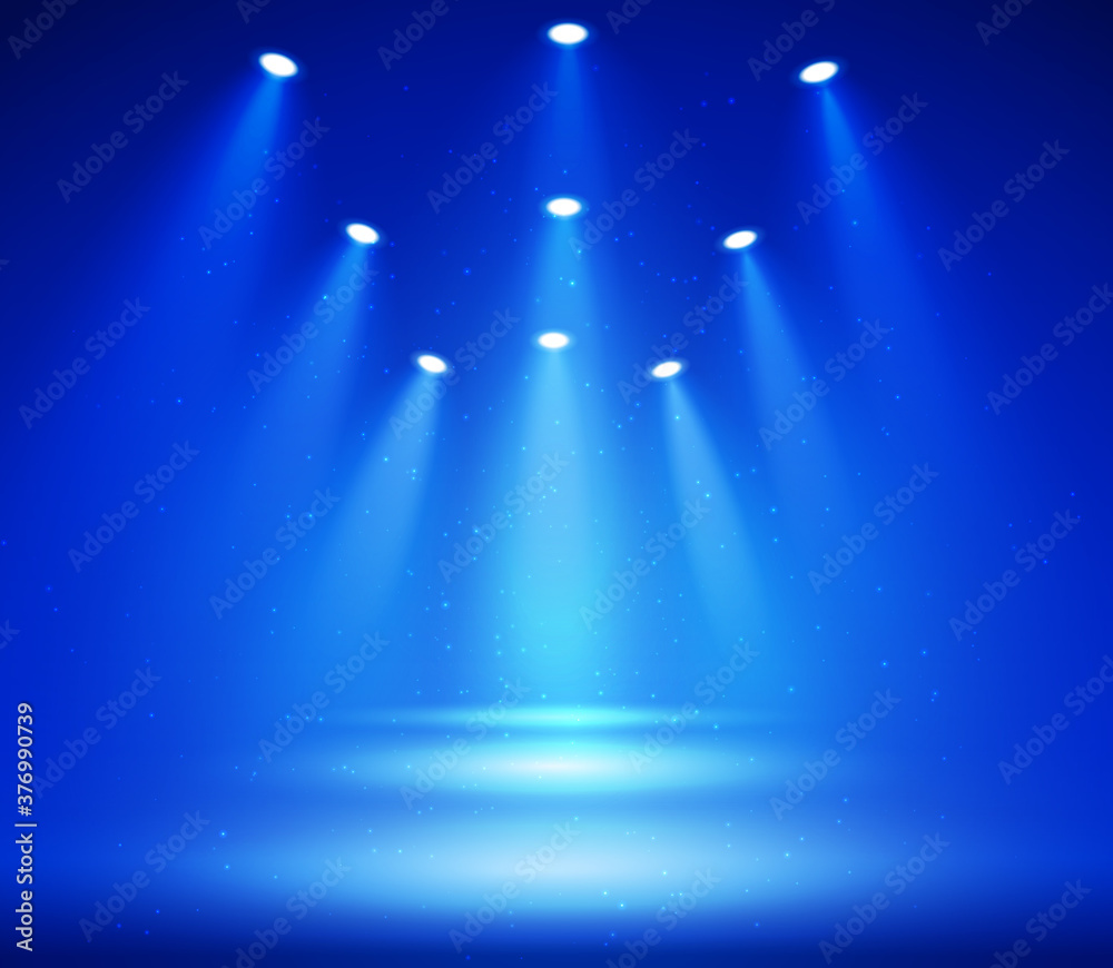 Magic shiny background with spotlight. Stars and dust like nature light ...