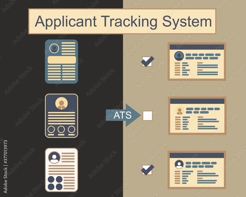 resumes transform with ATS (Applicant tracking system) vector Stock ...