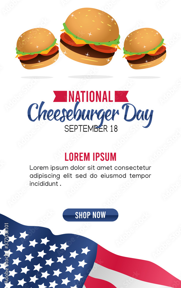 Vector graphic of national cheeseburger day good for national ...