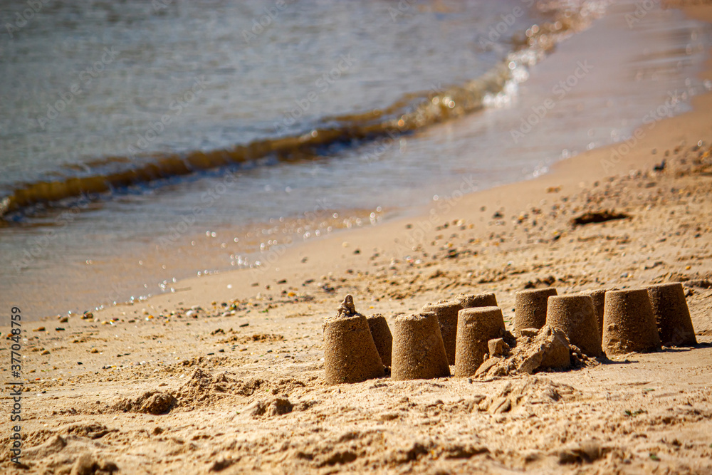 An abstract beach holiday themed image featuring a close up look to a ...