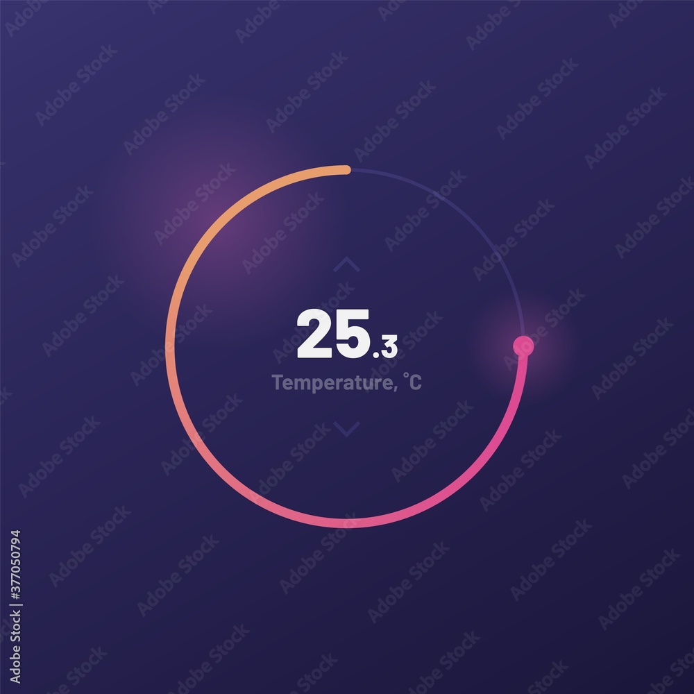 Control knob used for regulating. UI and UX Kit. Control center design ...