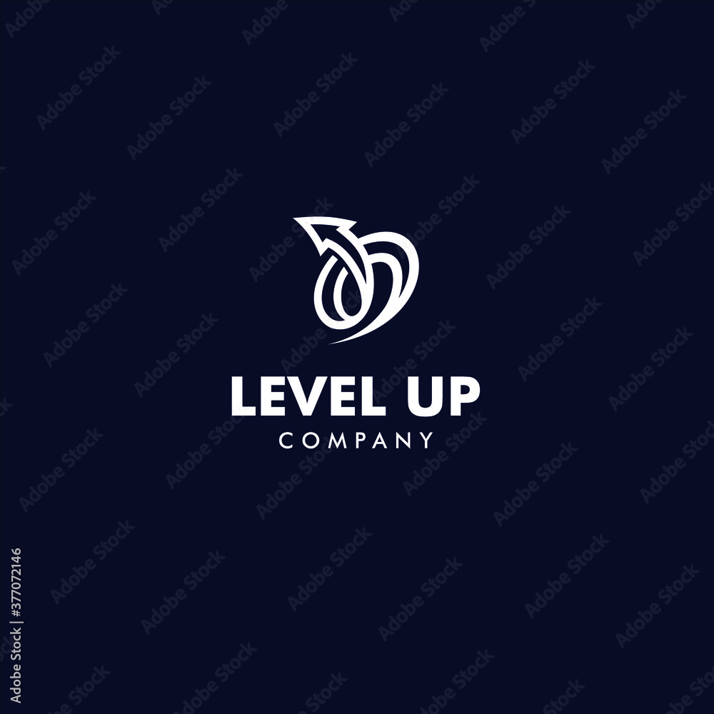 level up arrow logo design template Stock Vector | Adobe Stock
