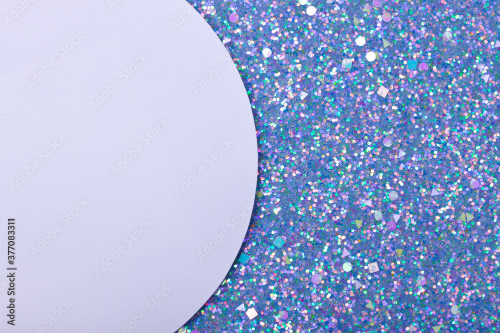 Holographic bright white glitter real texture background with ...