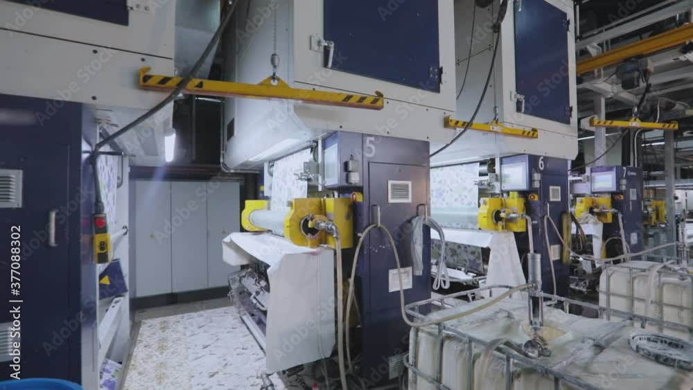 Conveyor line of wallpaper production, wallpaper production plant ...