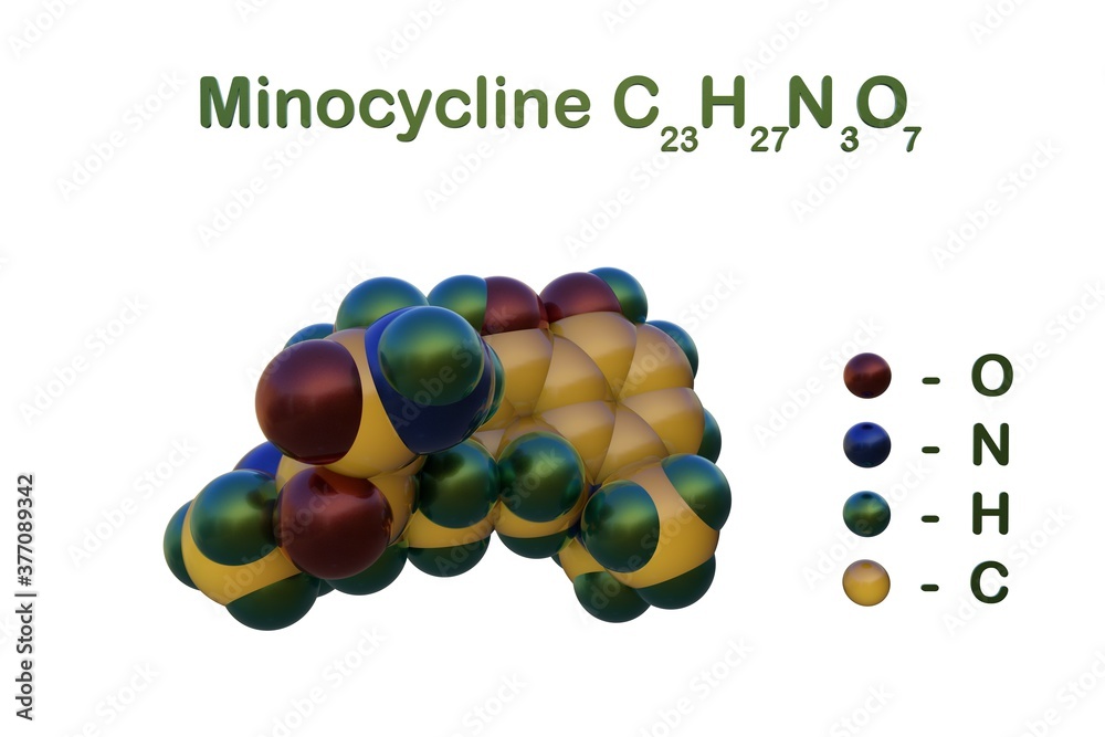 Structural chemical formula and space-filling molecular model of ...