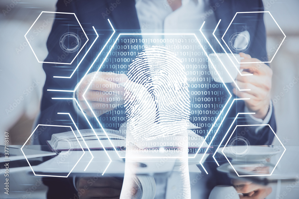 Concept of the future of security and password control through advanced ...