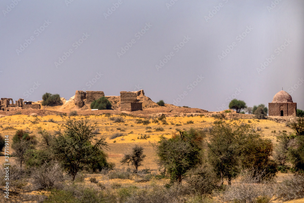 old historical fort in desert of Punjab Pakistan , marot fort in ...