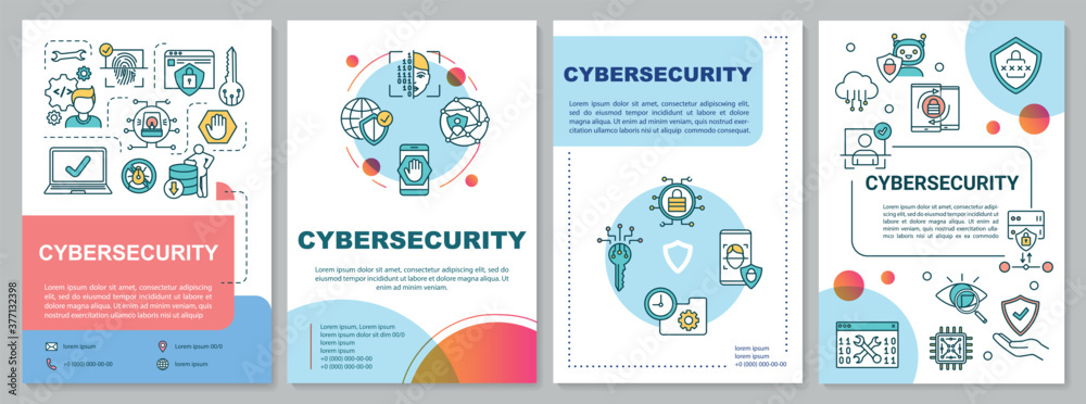 Cybersecurity framework brochure template Stock Vector | Adobe Stock