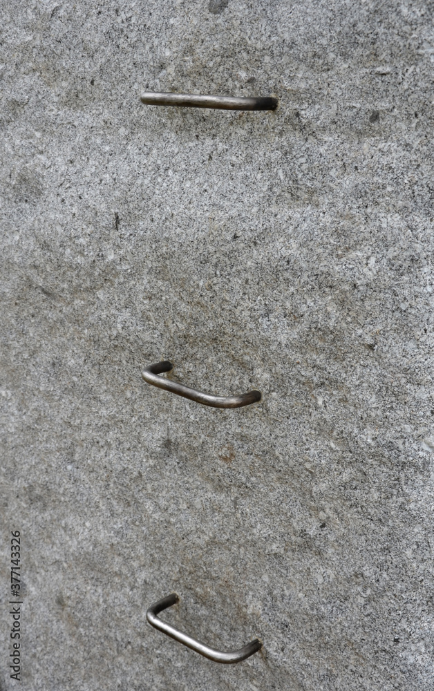 via ferata rock climbing with metal steps and ladders to the rocky ...