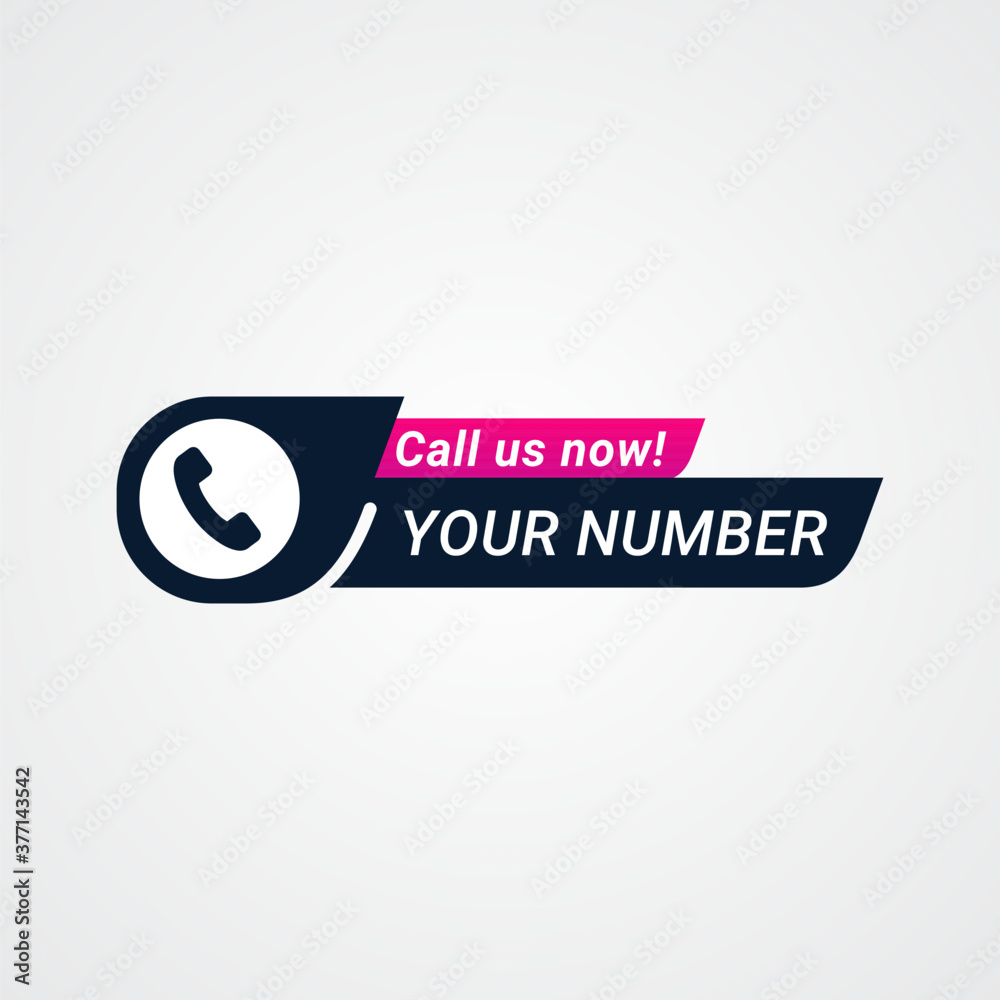 Call us now button logo sign and symbol vector illustration Stock ...