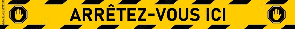 Arretez-vous ici ("Stop Here" in French) Round Wait Here Social ...