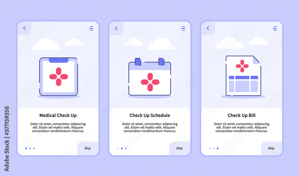 Medical icon medical check up check up schedule check up bill ...