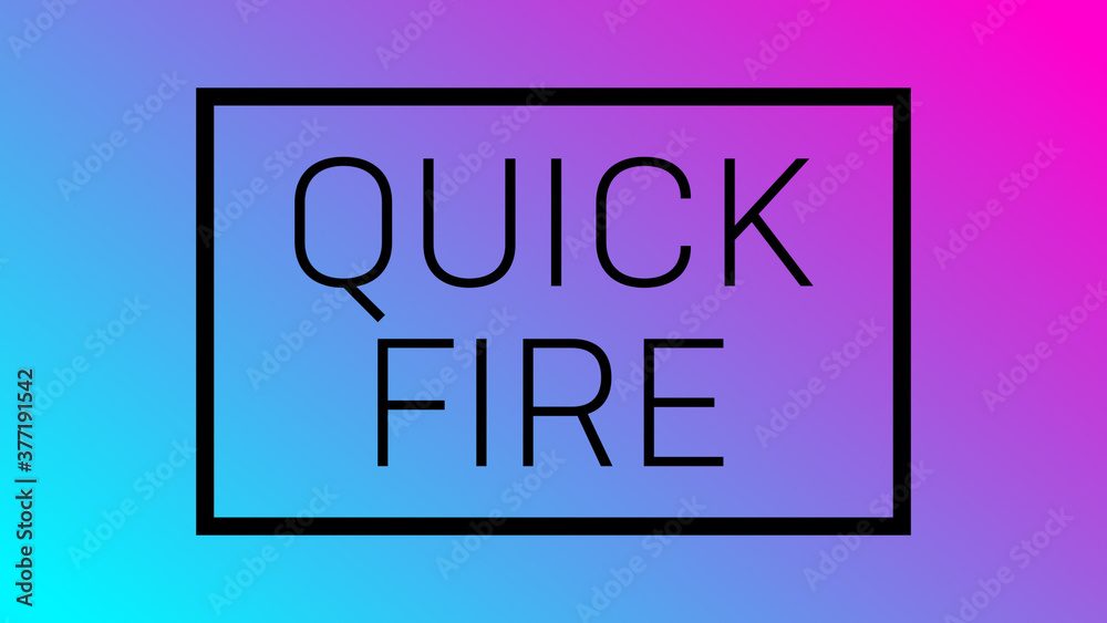 Quick Fire Gradient Text Promo Overlay Stock Template | Adobe Stock