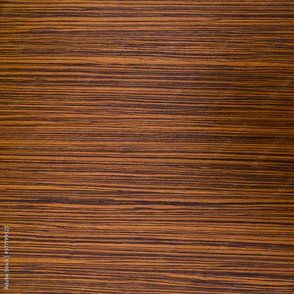 Zebrawood design of brown and black striped color on a laminated table ...