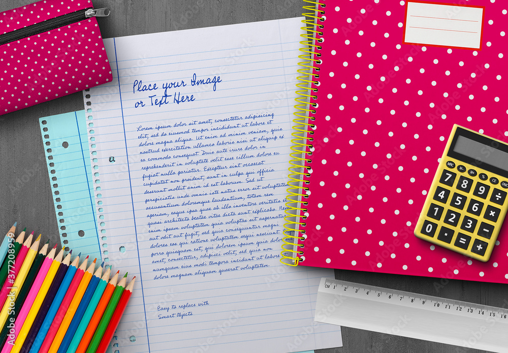 Back to School Mockup Scene Stock Template | Adobe Stock