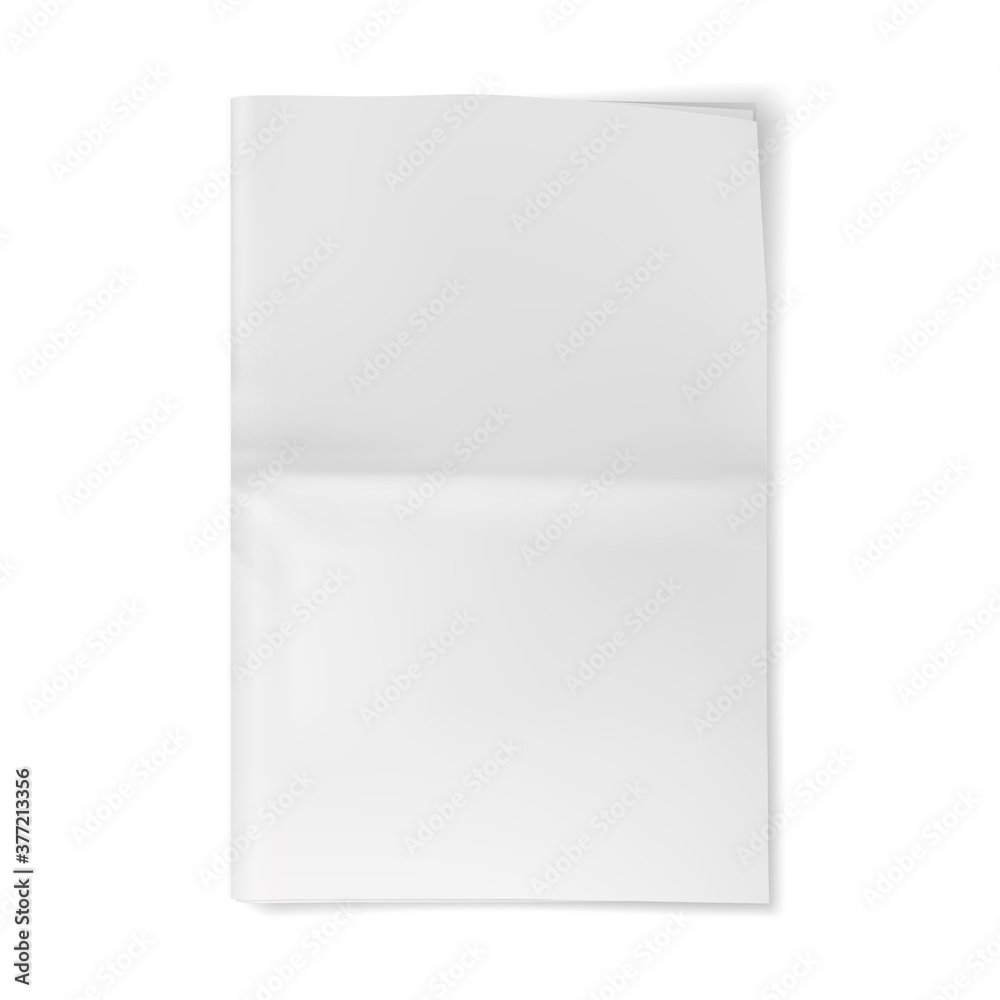 Blank newspaper sheet mockup. Empty paper journal. Vector illustration ...