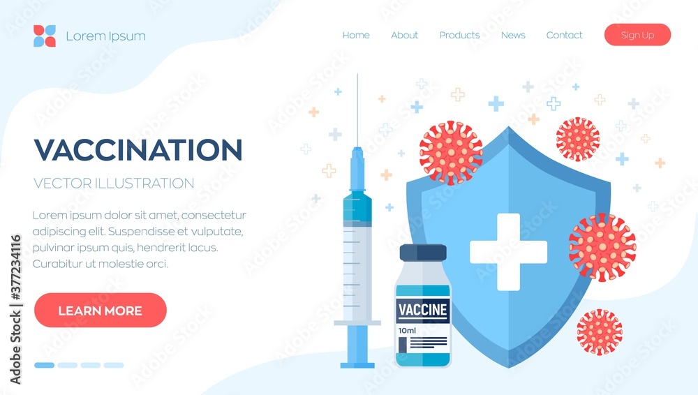 Vaccination concept. Immunization campaign. Vaccine shot. Health care ...