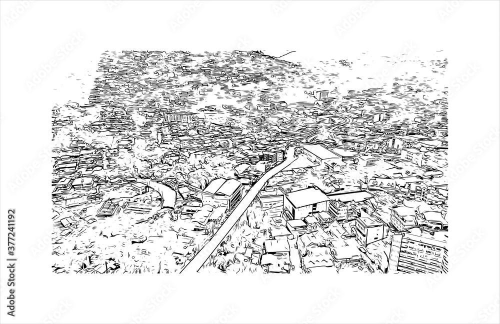 Building view with landmark of Baguio, on the Philippines’ Luzon island ...