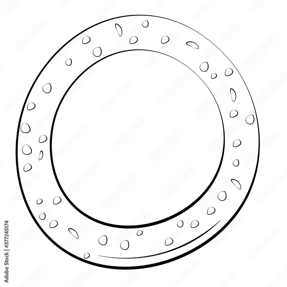 Vector icon Hand drawn bagel bakery isolated on a white background ...