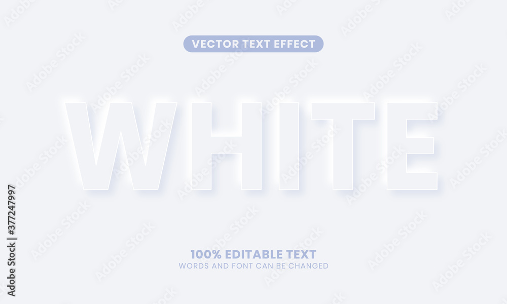 Editable Stylish White Text Effect. Simple, modern, and elegant. Easy ...
