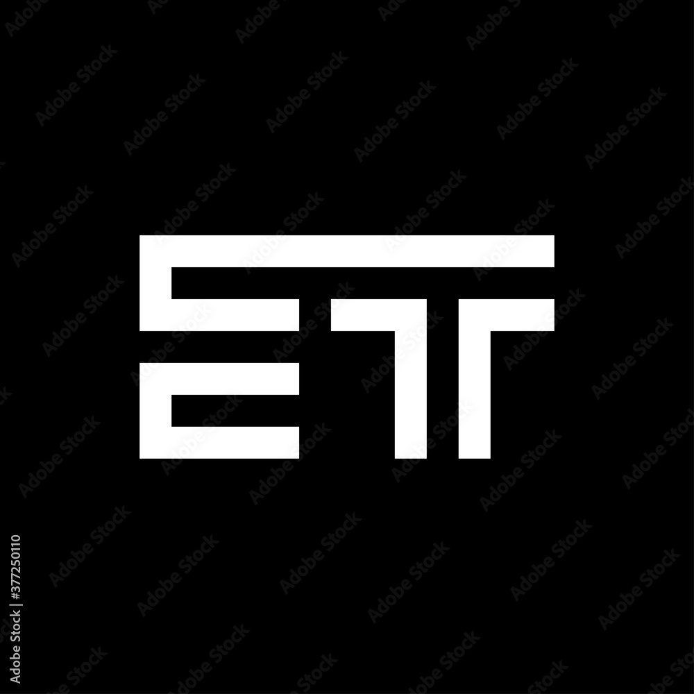 Letter ET logo template Stock Vector | Adobe Stock