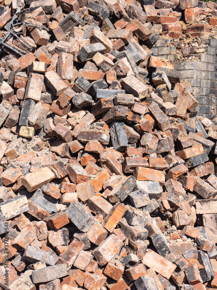 Brick Backgrounds from a demolished building Stock Photo | Adobe Stock