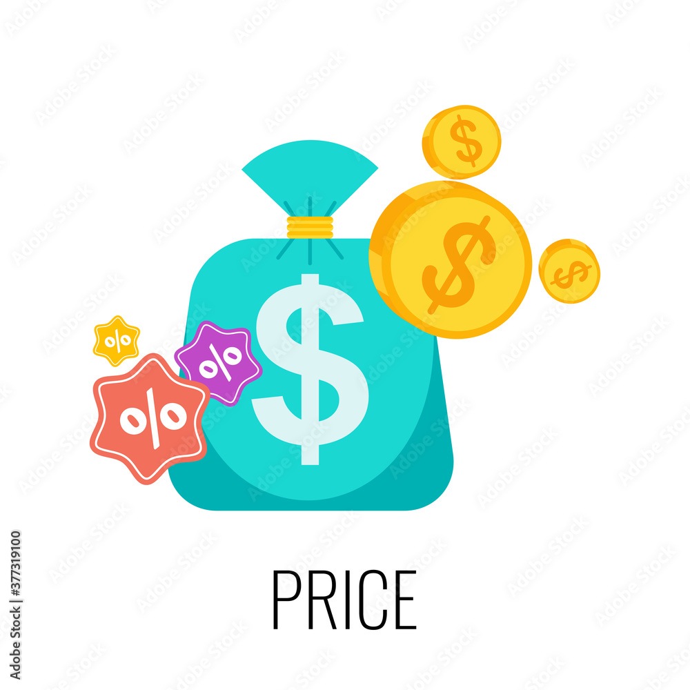 Price Infographics Pictogram. Advertising campaign planning, promotion ...