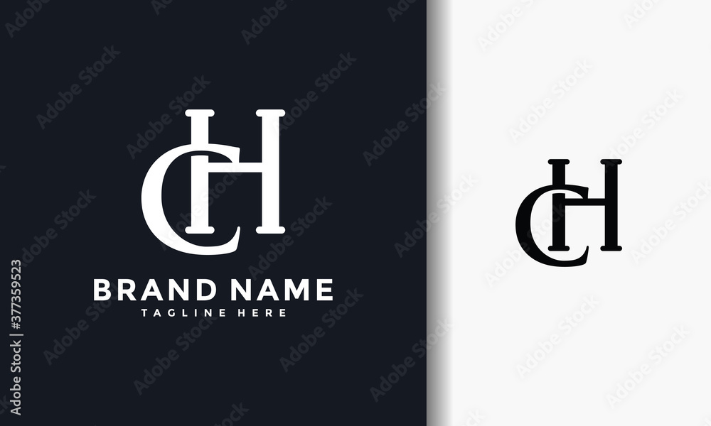monogram letter CH logo Stock Vector | Adobe Stock