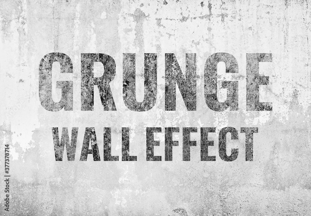 Wall Painting Grunge Text Effect Mockup Stock Template | Adobe Stock