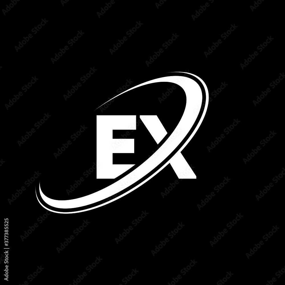 EX logo. E X design. White EX letter. EX/E X letter logo design ...