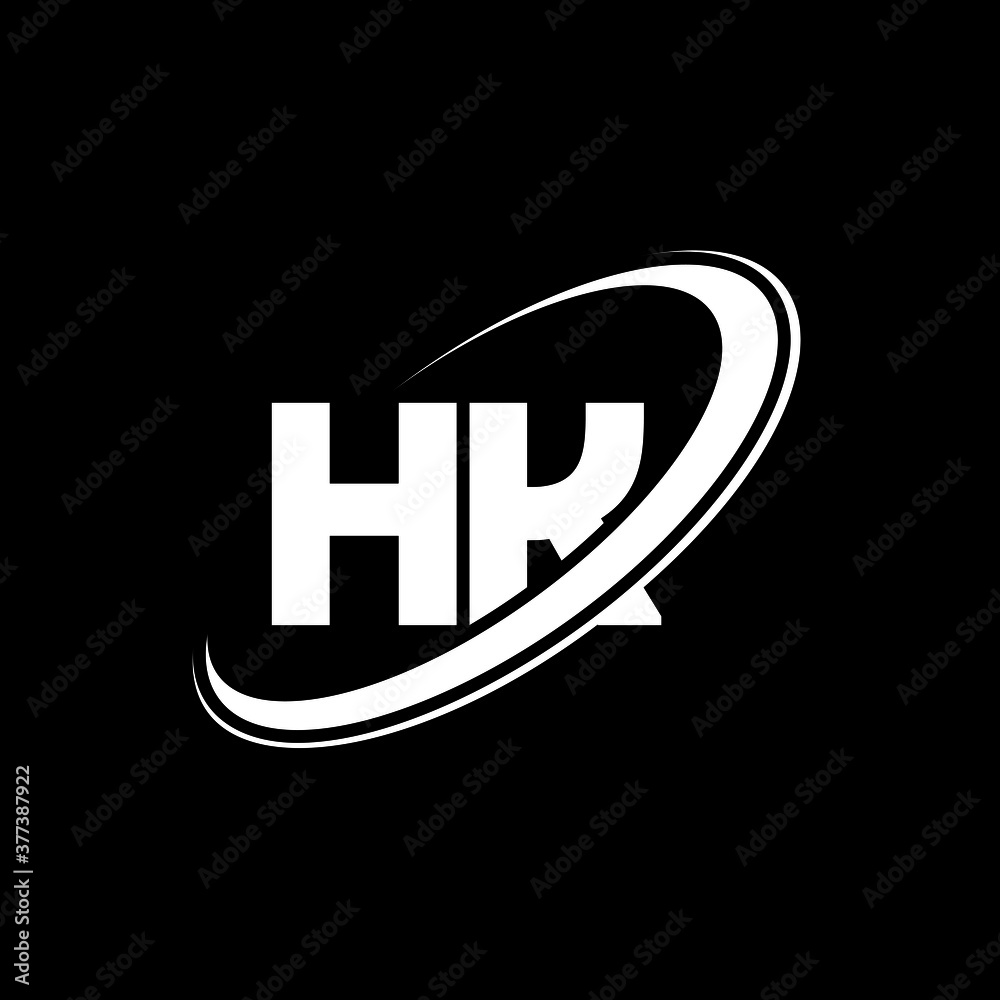 HK logo. H K design. White HK letter. HK/H K letter logo design ...