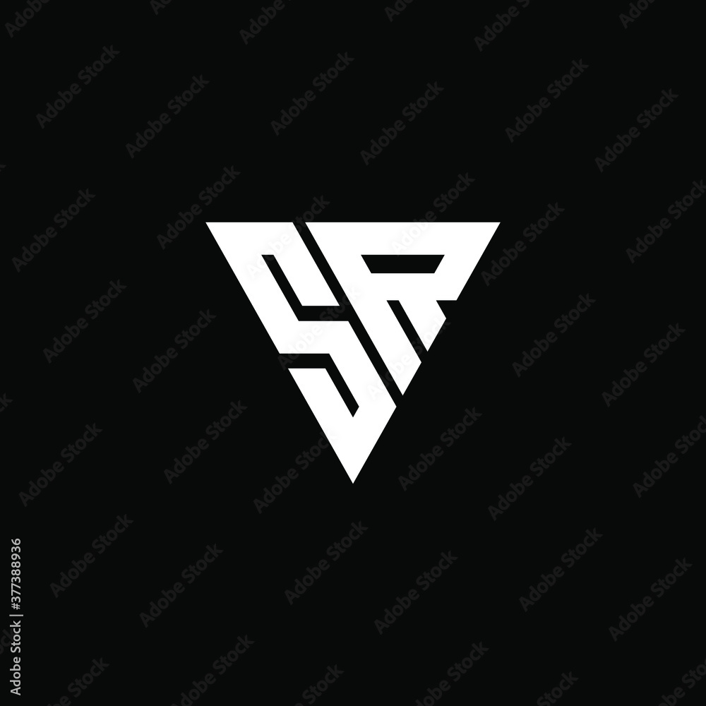 sr vector logo abstract Stock Vector | Adobe Stock